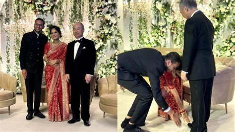Oyo Founders Wedding Ritesh Agarwal Seeks Blessings Of Softbanks Son