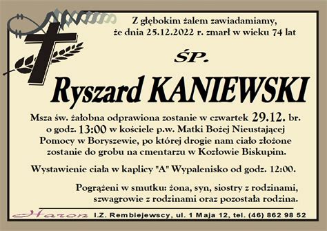 Ryszard Kaniewski Haron Rembiejewscy Sochaczew