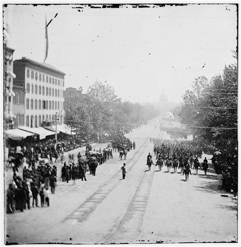 [washington D C Maj Gen Horatio G Wright Staff And Units Of 9th Army Corps Passing On