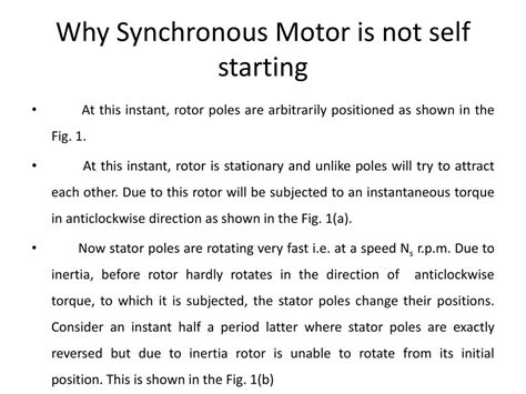 Why A Three Phase Synchronous Motor Is Not Self Starting Wiring Work