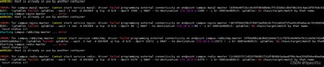 Docker Driver Failed Programming External Connectivity On Endpoint Xxx