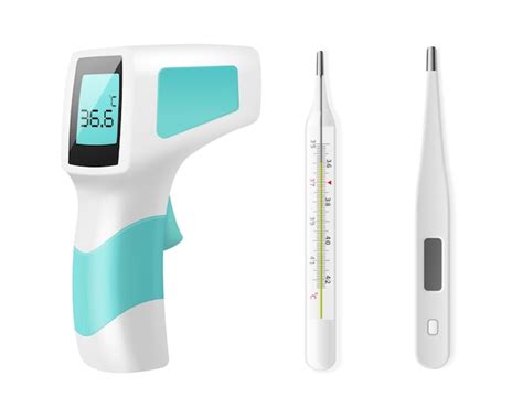 Premium Vector Realistic Thermometers Different Types Medical Devices Measuring Human Body