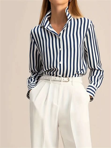 Stripes Allure A Guide To Womens Striped Dress Shirts Women Shirts