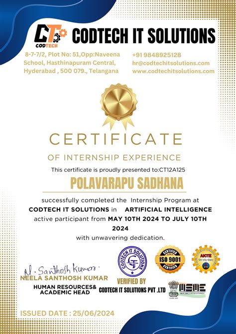 Polavarapu Sadhana On Linkedin Artificialintelligence Internship Ai Tech Careergrowth