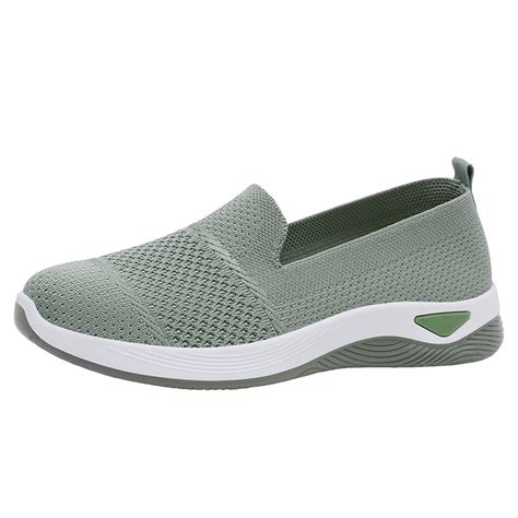 Ylyl Womens Woven Orthopedic Shoes Breathable Soft Slip On Diabetic