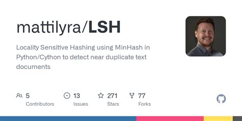 Github Mattilyralsh Locality Sensitive Hashing Using Minhash In