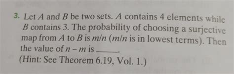 Let A And B Be Two Sets A Contains Elements While B Contains The Pr