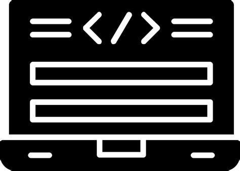 Html Code Glyph Icon 43293368 Vector Art At Vecteezy