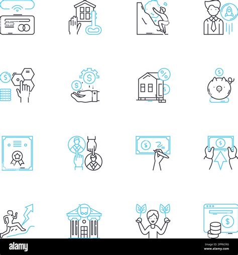 Corporate Budgeting Linear Icons Set Forecasting Planning Costing Accounting Allocation