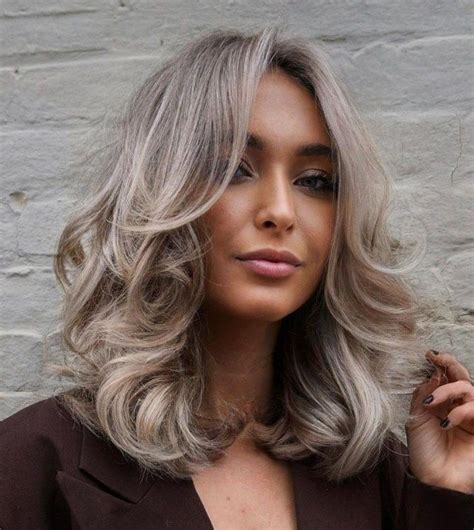 Mid Length Thick Layered Hairstyle With Curls Thick Shoulder Length
