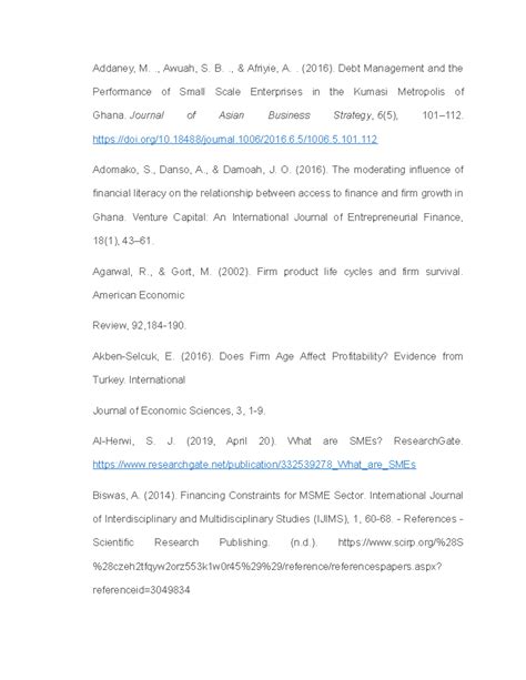 New References References For Thesis Addaney M Awuah S B Afriyie A 2016