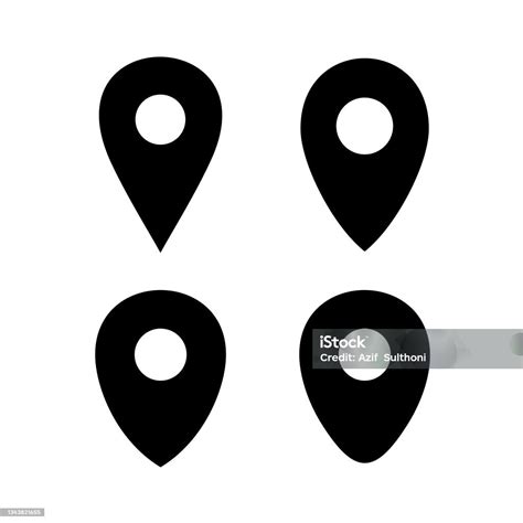 Position Pointer Icon Collection Stock Illustration Download Image