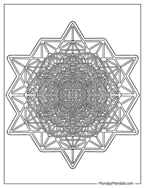 Complex Geometric Coloring Pages Mandala Complex Book Free 20