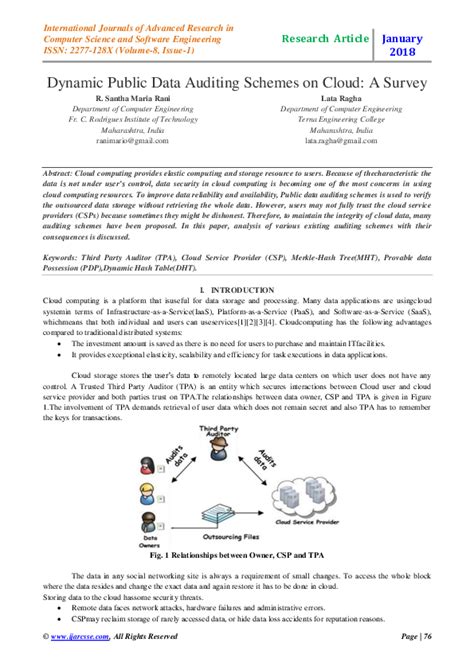 Pdf Dynamic Public Data Auditing Schemes On Cloud A Survey
