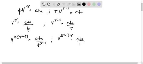 Solvedequation Of The Polytropic Process In T And V Is A T Gamma