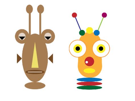 [일러스트] 기본 도형으로 캐릭터 만들기 네이버 블로그