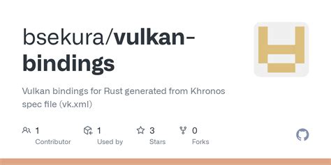 Github Bsekuravulkan Bindings Vulkan Bindings For Rust Generated From Khronos Spec File Vkxml
