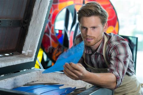 Glass Artist At Work Stock Image Image Of Worker Steel 321920653
