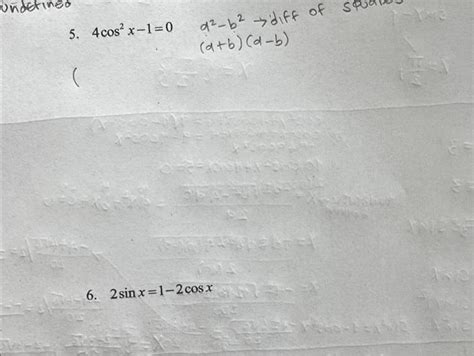 Solved Solve Each Equation By Factoring Using Trigonometric