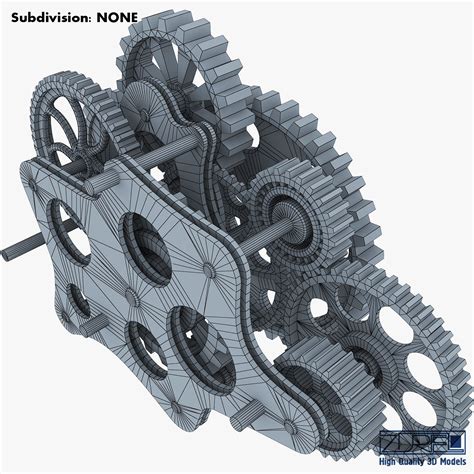 기어 메커니즘 저 폴리 V 8 3d 모델 39 Max Fbx Obj Free3d