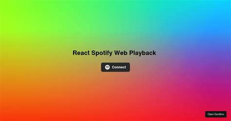 React Spotify Web Playback Demo Codesandbox