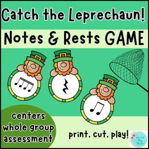 St Patricks Day Rhythm Notes And Rests Game 1st 2nd 3rd Grade