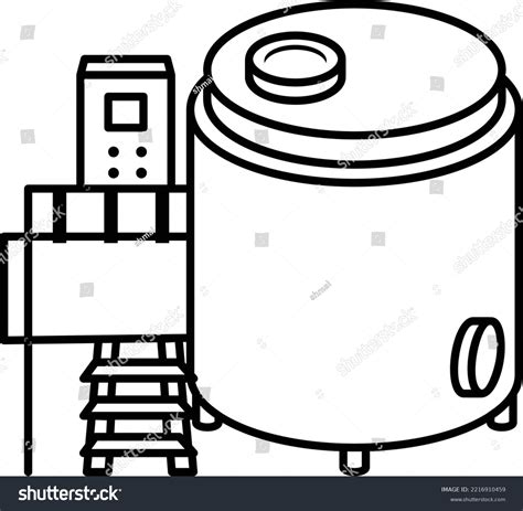 Milk Pasteurization Unit Control Panel Concept Stock Vector Royalty