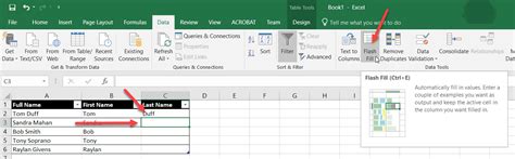 Excel Flash Fill On Names One Minute Office Magic