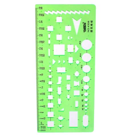 Office Building Design Figures Drawing Stencil Template Ruler Clear