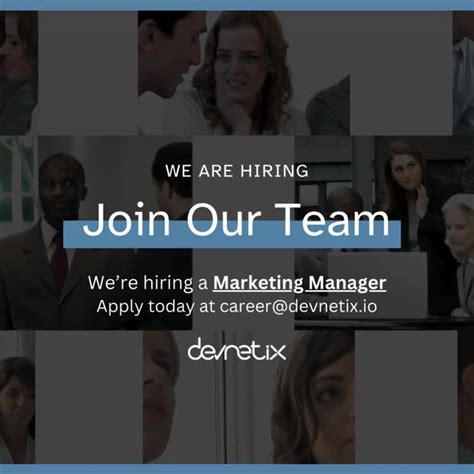 Devnetix On Linkedin 2024hiring Marketingmanager Devnetix Letsconnect