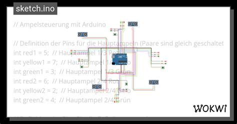 Praxisarbeit Ampelsteuerung Wokwi Esp32 Stm32 Arduino Simulator