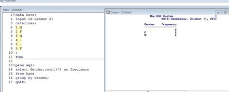 Frequency Using Proc Sql Sas Support Communities