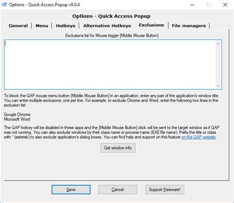 Uncategorized Quick Access Popup