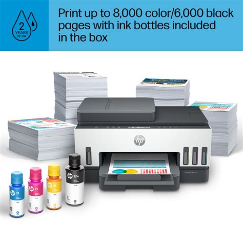 Hp Smart Tank Wireless All In One Supertank Inkjet Printer With Up To Years Of Ink