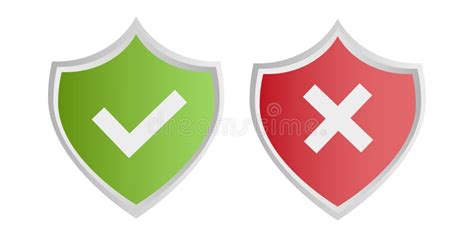 Security Shield Icons Protect Defense Symbols Check Mark Emblem