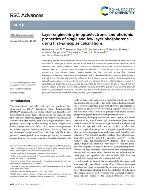 Pdf Layer Engineering In Optoelectronic And Photonic Properties Of Single And Few Layer