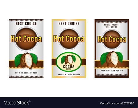 Cocoa Beans Packaging Layout Royalty Free Vector Image