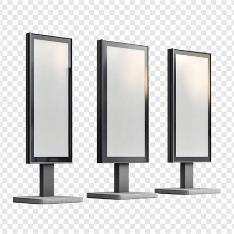 세 개의 빈 수직 거리 광고 모형 Ai 생성 Psd