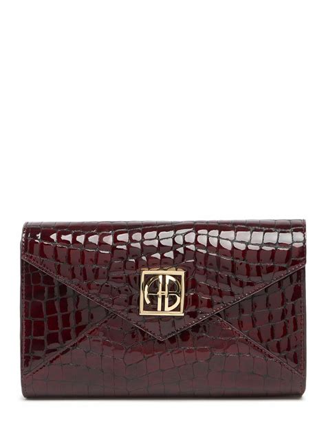 Anine Bing Small Elly Embossed Leather Clutch Anine Bing