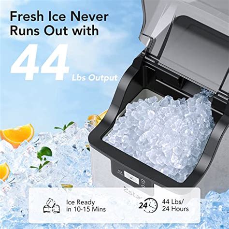 Nugget Ice Maker Countertop With Soft Chewable Ice Zstar 10 000pcs 44lbs Day Portable Ice
