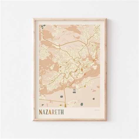 Nazareth Map Poster Nazareth Print Nazareth Poster Nazareth Wall Art