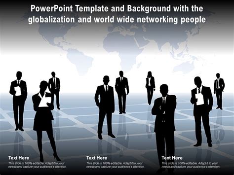 Powerpoint Template With The Globalization And World Wide Networking