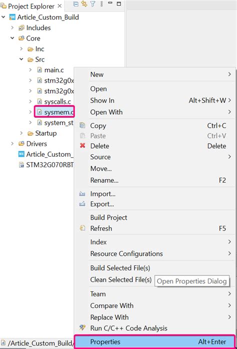 How To Create A Custom Build Setup In Stm32cubeide Stmicroelectronics
