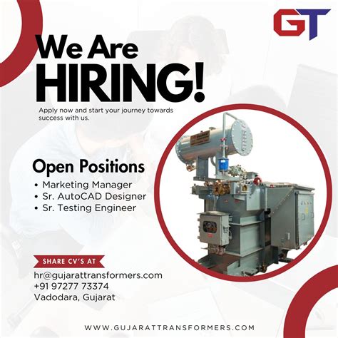 Shraddha Shah On Linkedin Hiringalert Hiring2024 Vadodarajobs Transformer Transformers