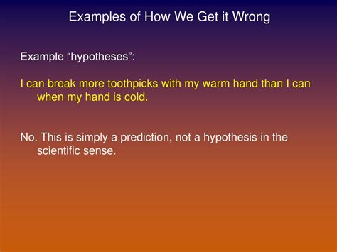 Ppt Hypothesis Vs Prediction Is There A Difference If So What Is It Powerpoint