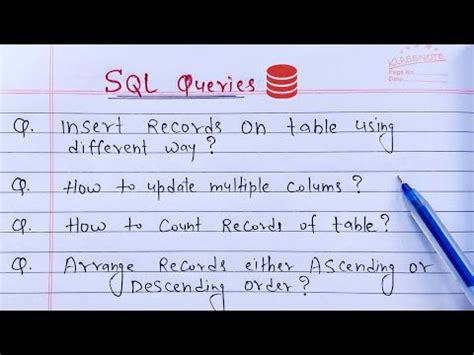 Learn Important Sql Queries For Interview Oracle Database Mind Luster