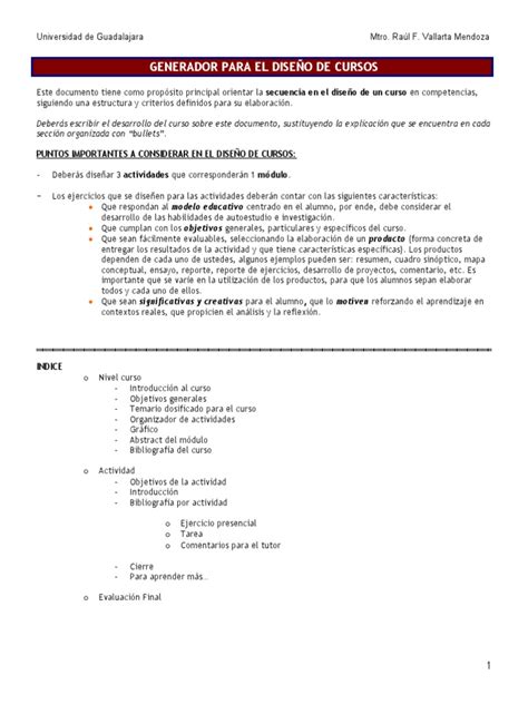 Diseño De Curso Moisés Marquez Pdf México Maíz