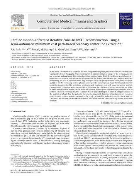 Pdf Cardiac Motion Corrected Iterative Cone Beam Ct Reconstruction