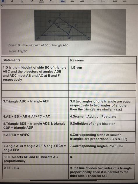 Answered 5 D Is The Midpoint Of Side Bc Of… Bartleby