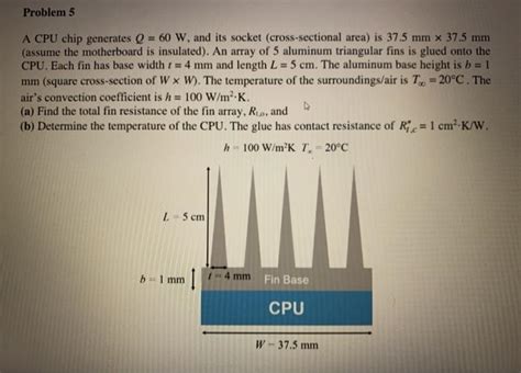 Solved Problem A CPU Chip Generates Q W And Its Chegg Com
